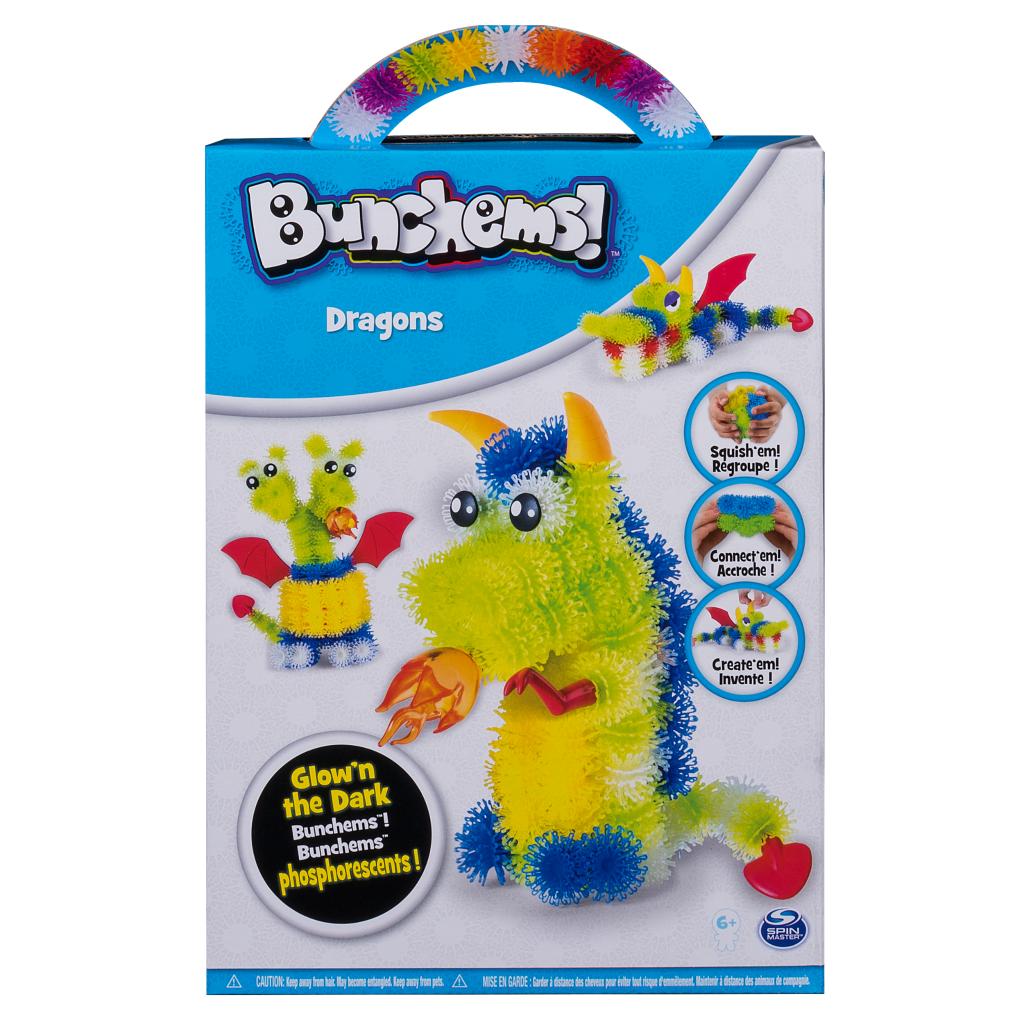 Spin Master - Bunchems Glow’n The Dark Dragons Pack W/200 Bunchems